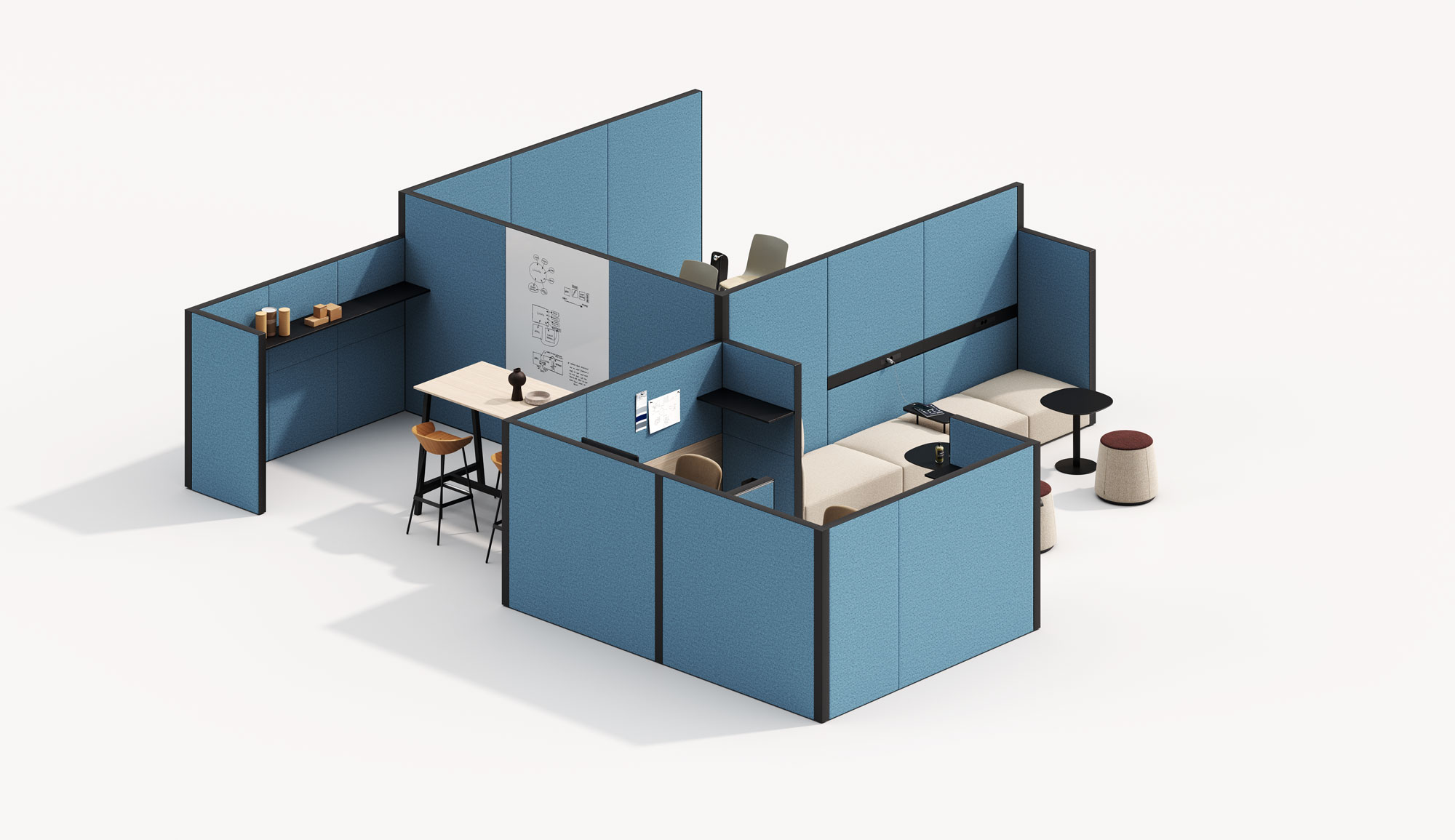 Modular Office Walls & Partitions Panels - Frezza