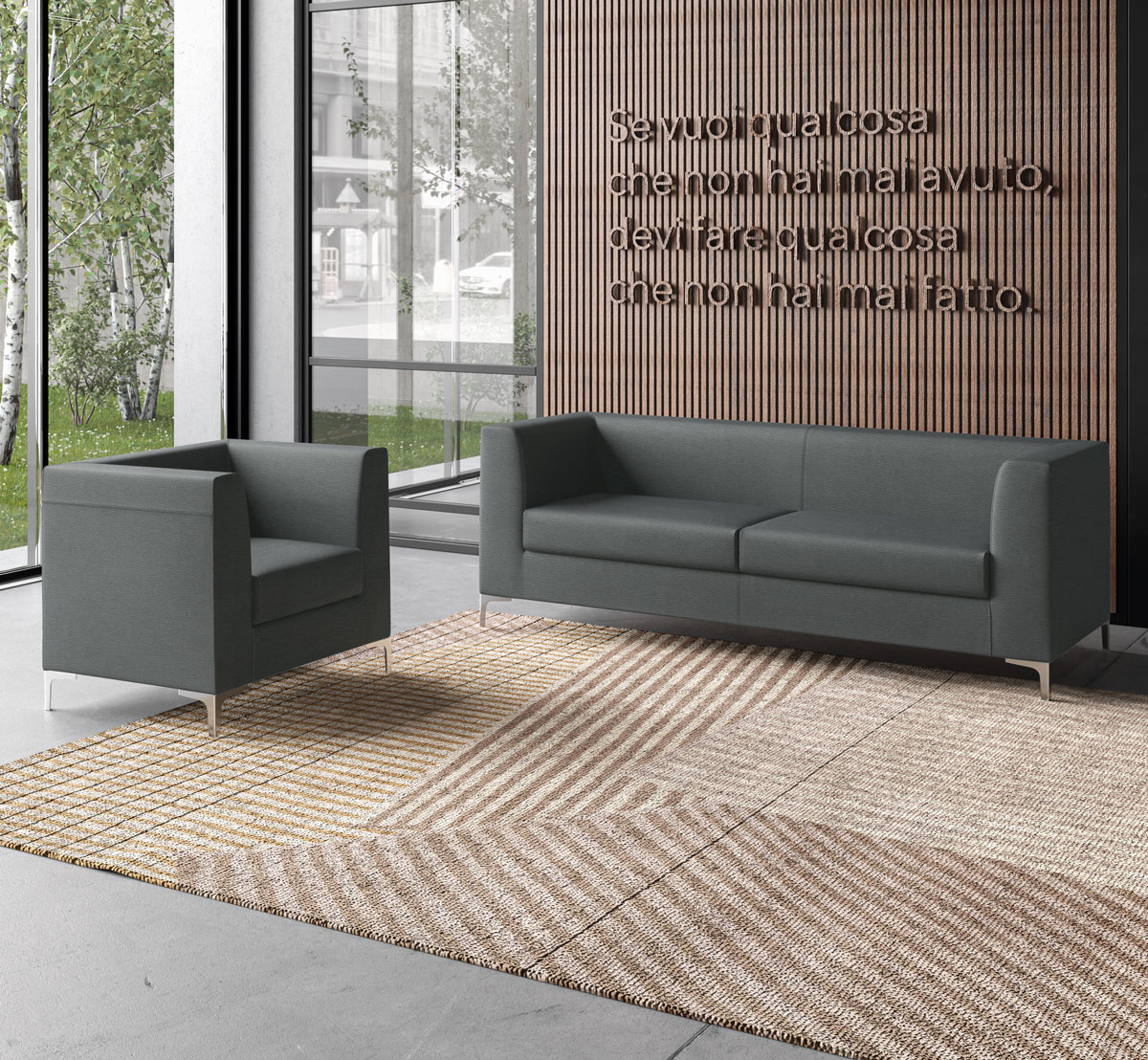 Canapé de Bureau et Salle d'Attente - Domino Plus Frezza